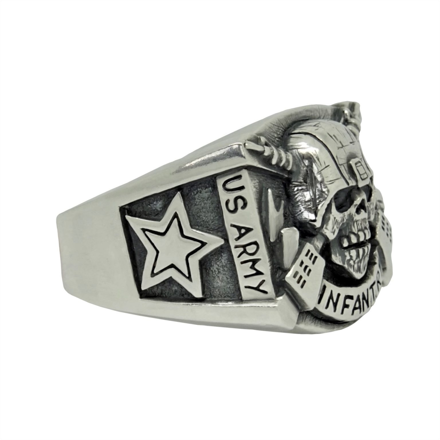 US ARMY STERLING SILVER 925 SPECIAL FORCES CUSTOM MADE "INFANTRY ...