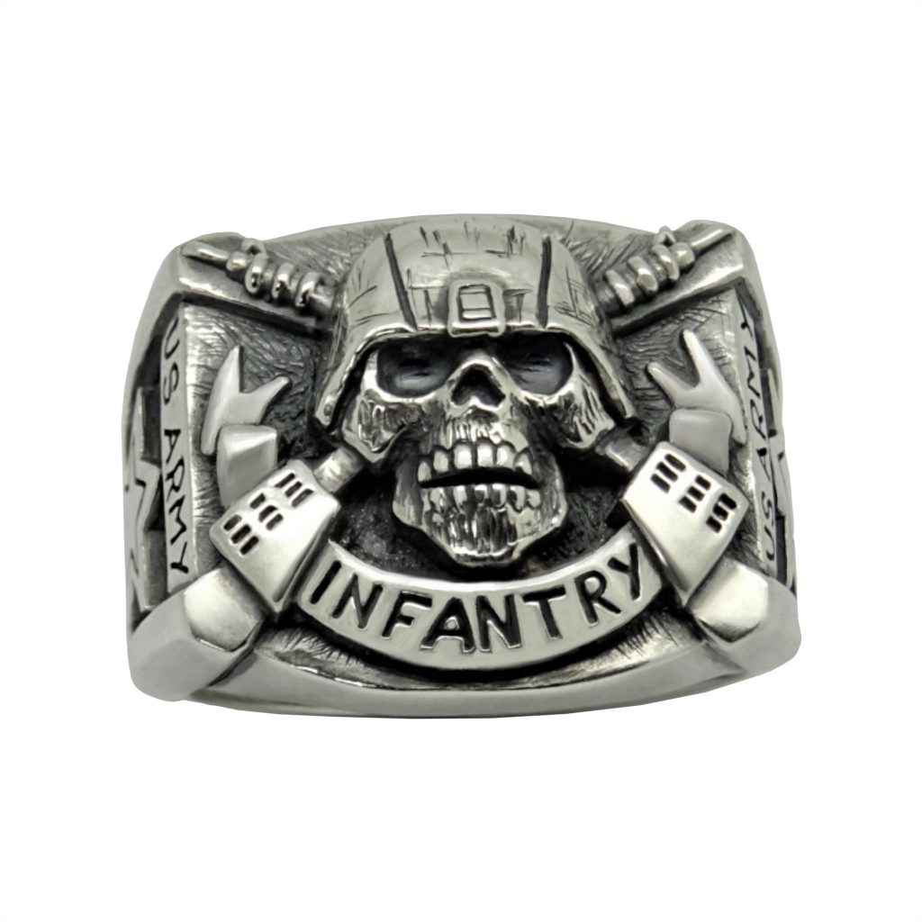 US ARMY STERLING SILVER 925 SPECIAL FORCES CUSTOM MADE "INFANTRY ...