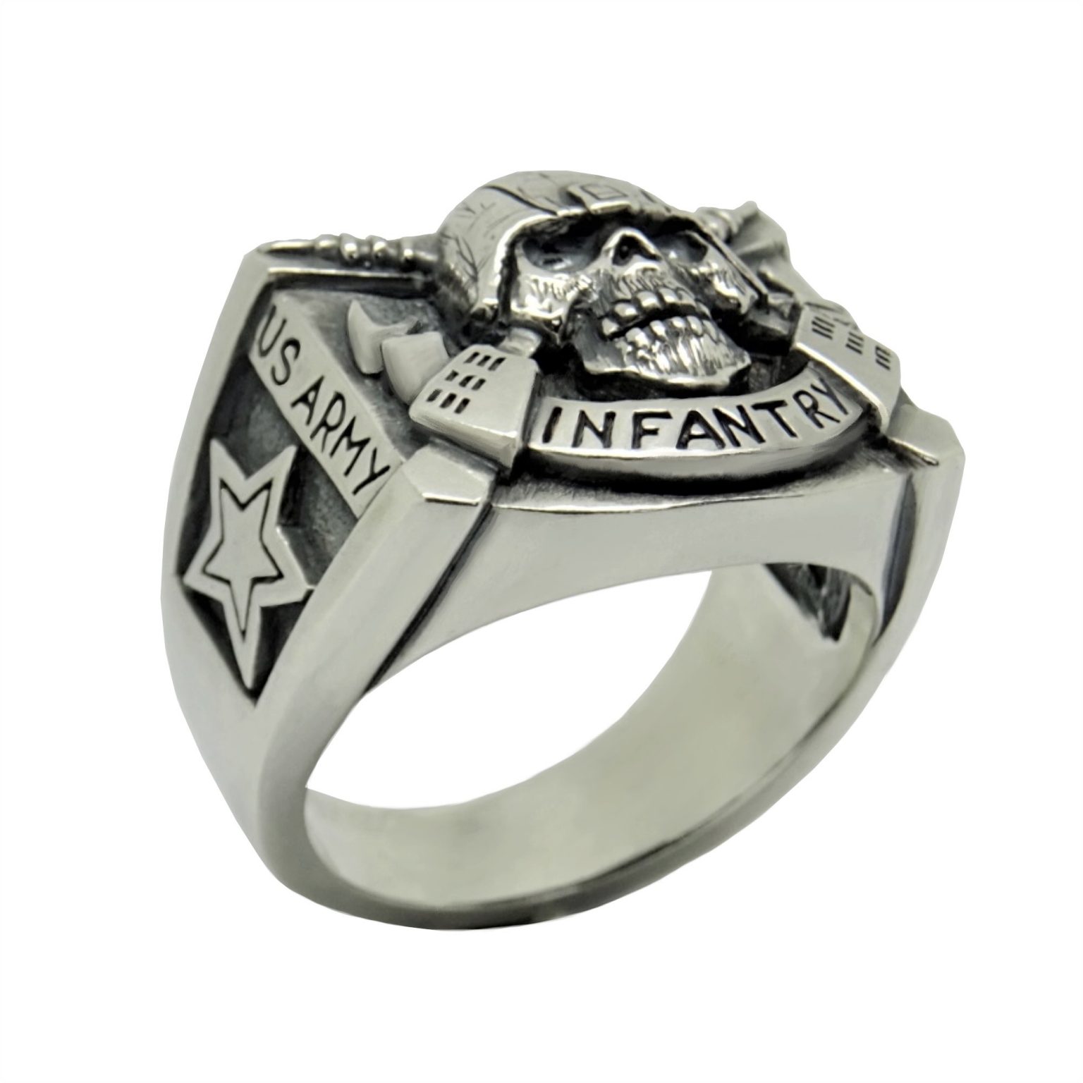 US ARMY STERLING SILVER 925 SPECIAL FORCES CUSTOM MADE "INFANTRY ...