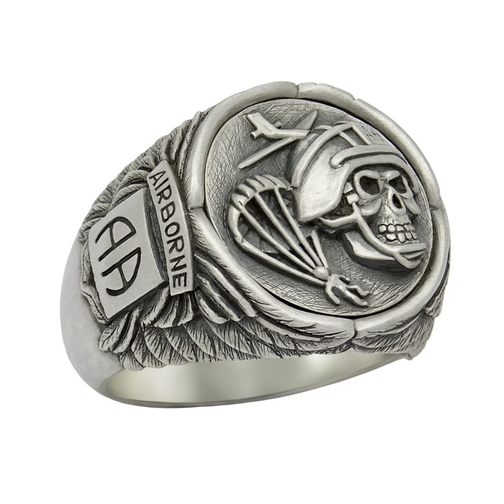 CUSTOM HANDMADE STERLING SILVER 925 HANDCRAFTED US ARMY AIRBORNE ...