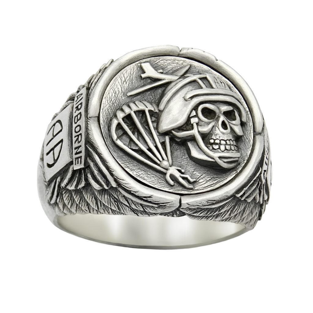 CUSTOM HANDMADE STERLING SILVER 925 HANDCRAFTED US ARMY AIRBORNE ...