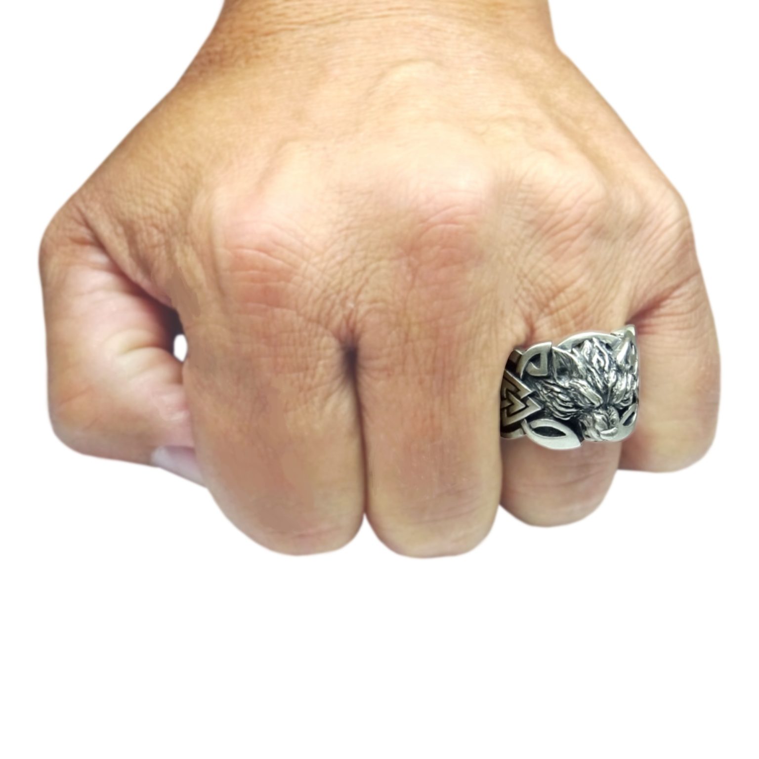 Viking Wolf Ring Sterling Silver Celtic Norse Pagan Fenrir Handmade ...