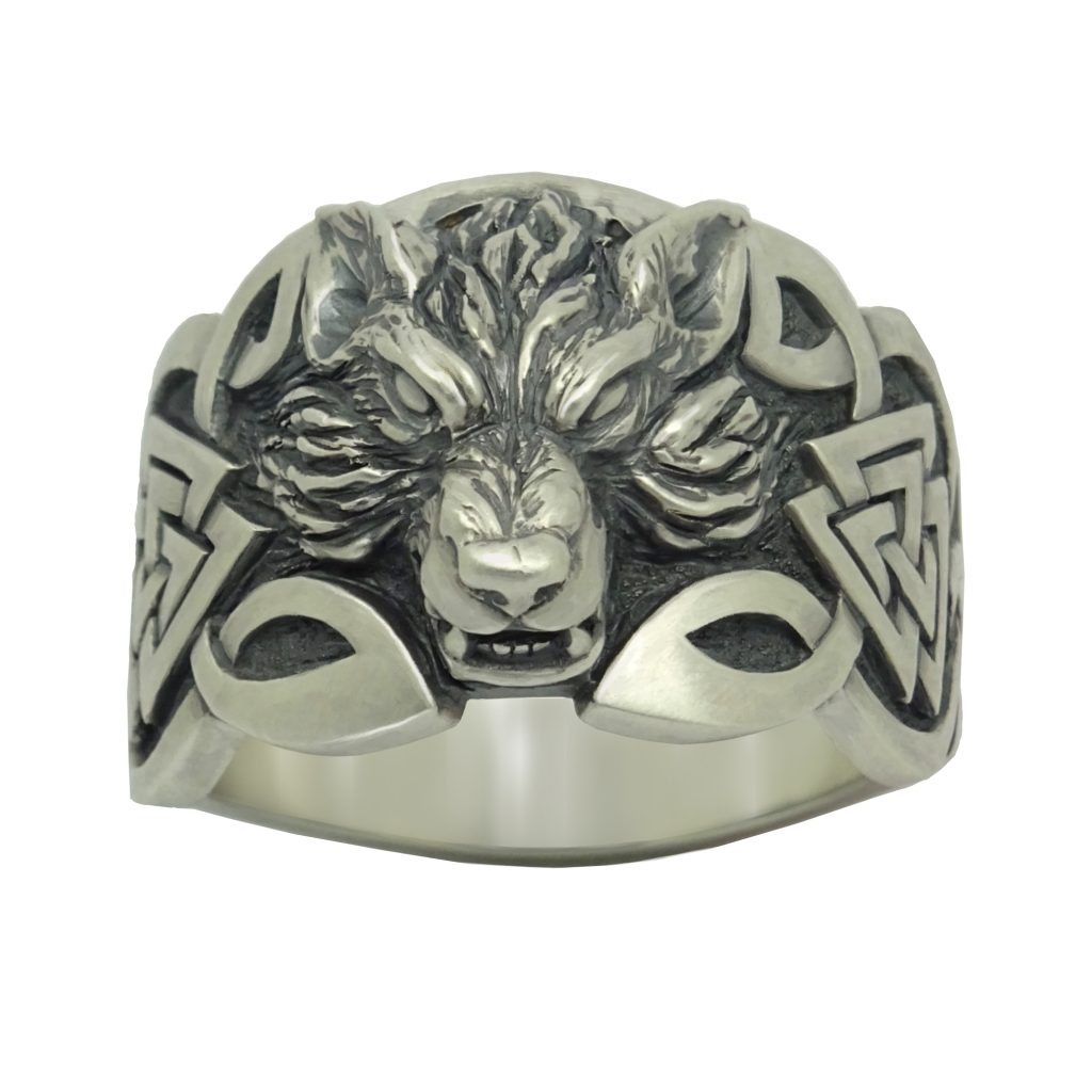 Viking Wolf Ring Sterling Silver Celtic Norse Pagan Fenrir Handmade ...