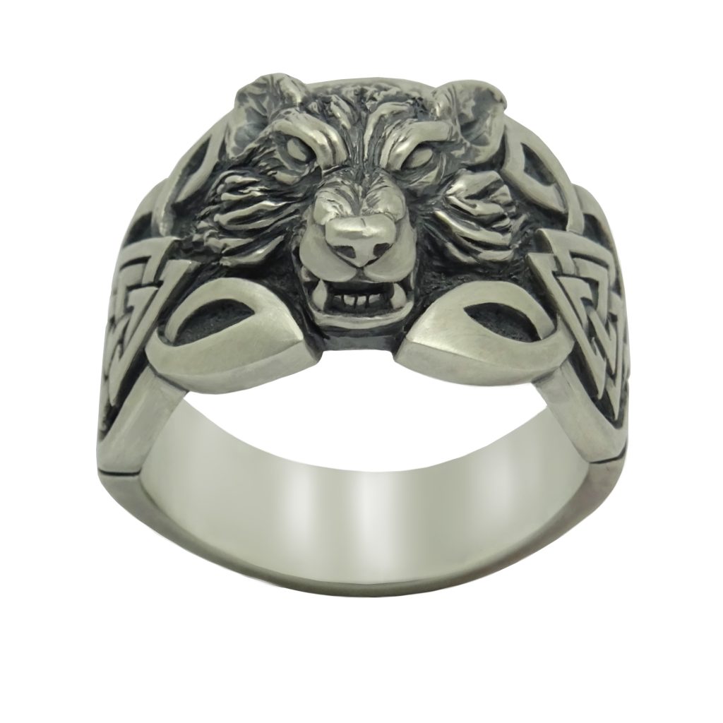 Viking Wolf Ring Sterling Silver Celtic Norse Pagan Fenrir Handmade ...