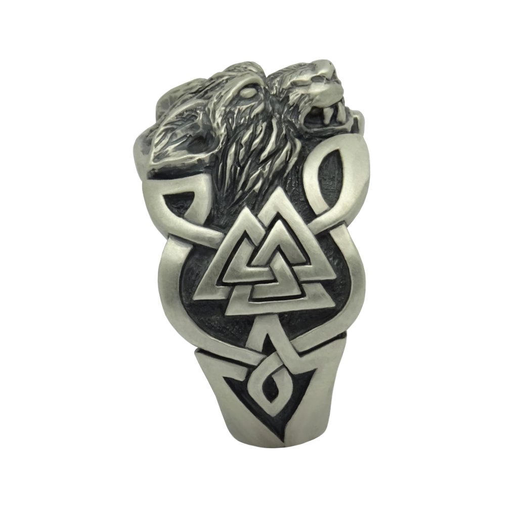 Viking Wolf Ring Sterling Silver Celtic Norse Pagan Fenrir Handmade ...