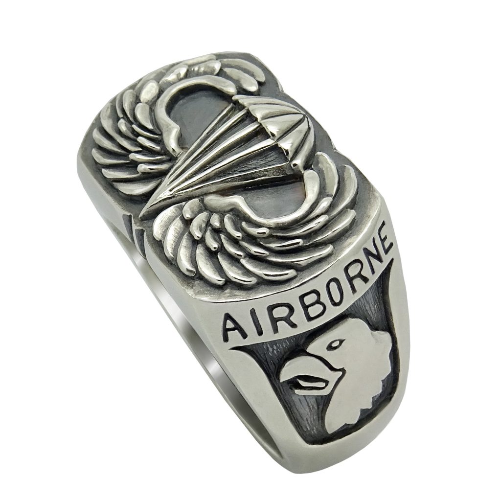 Eagle 101st Airborne Division Sterling Silver 925 US Army Parachutist ...