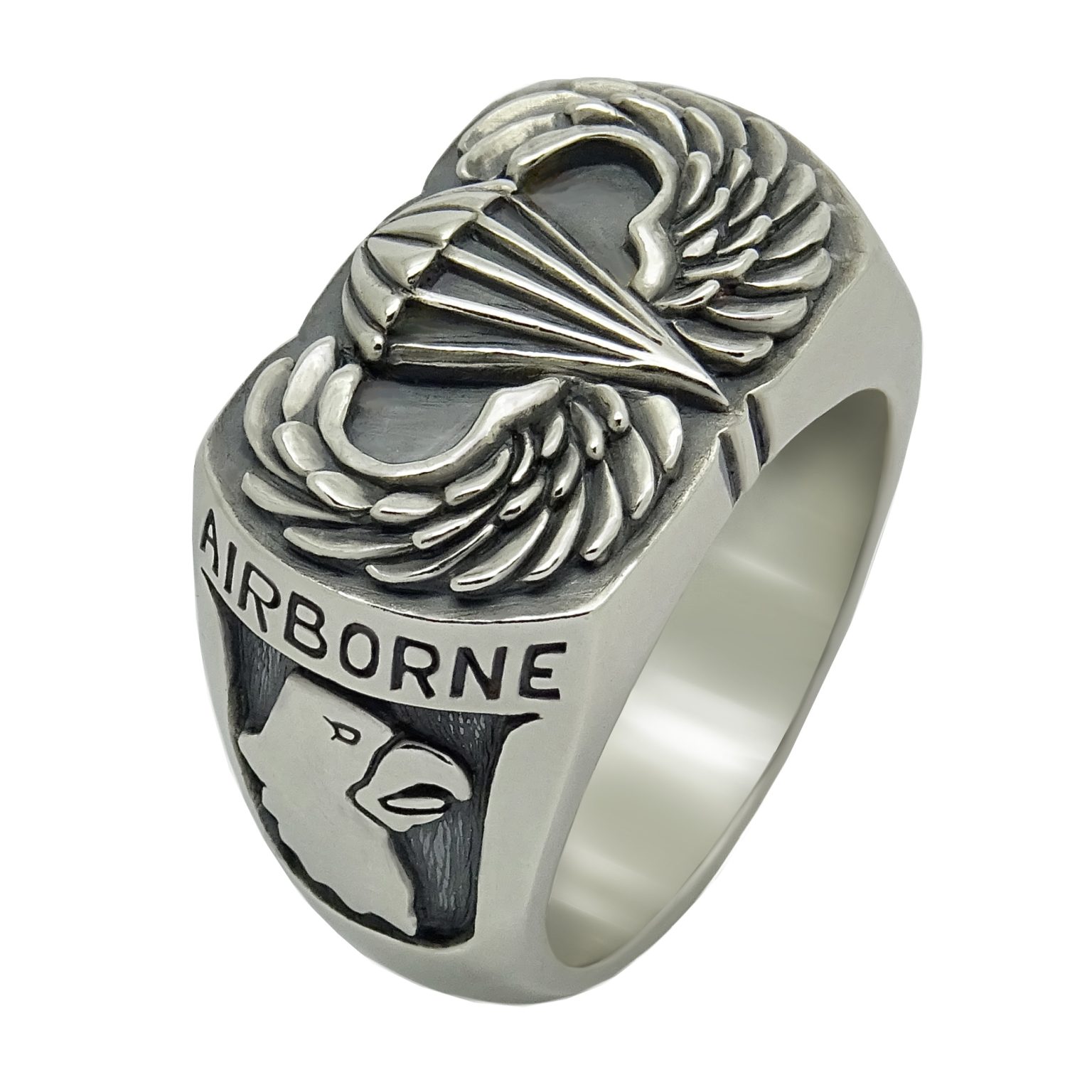 Eagle 101st Airborne Division Sterling Silver 925 US Army Parachutist ...