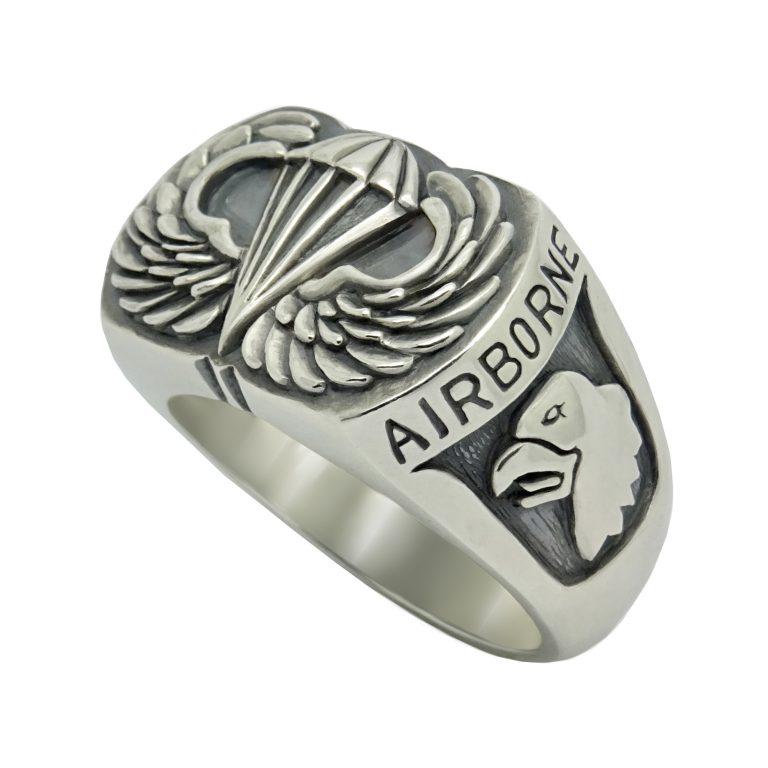 Eagle 101st Airborne Division Sterling Silver 925 US Army Parachutist ...