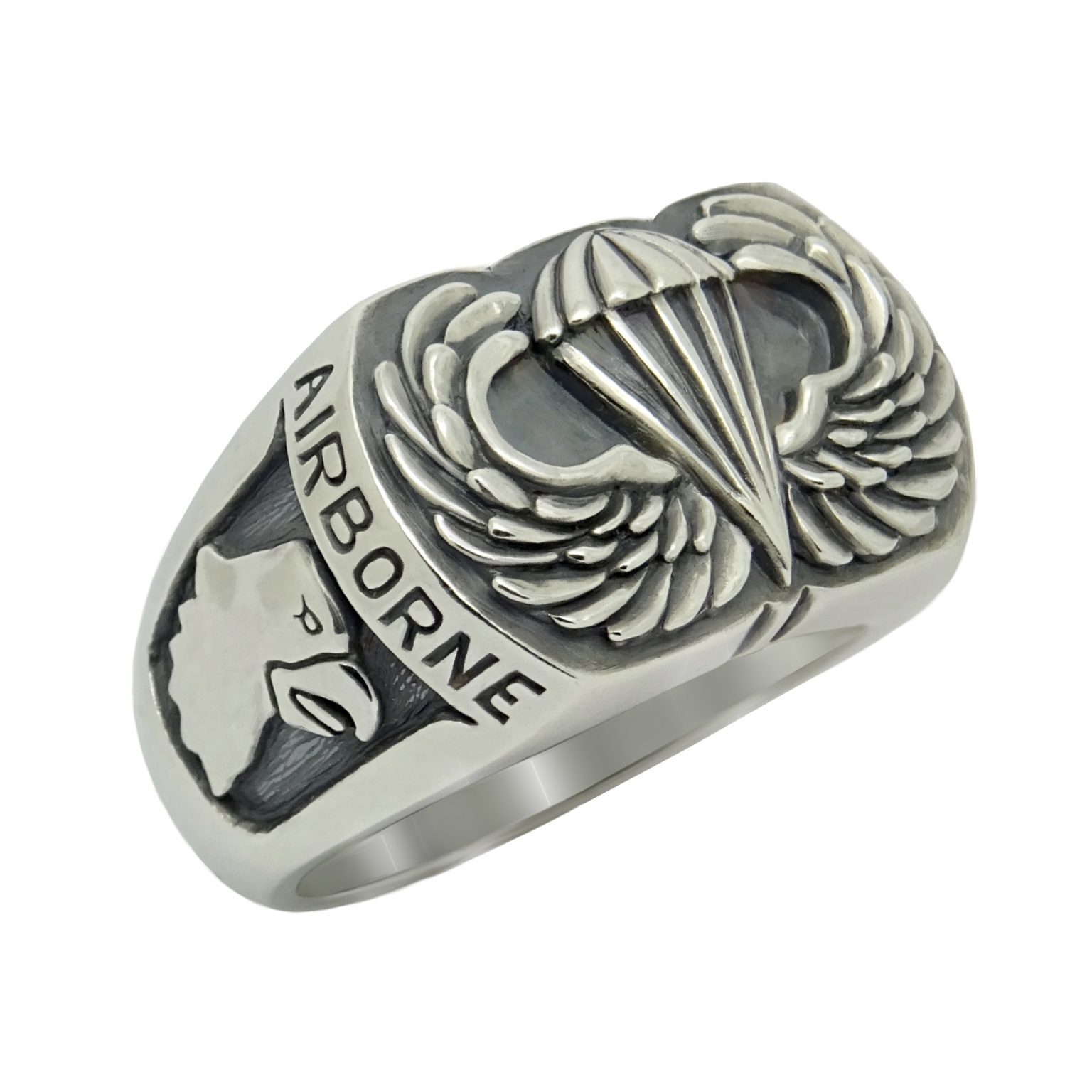 Eagle 101st Airborne Division Sterling Silver 925 US Army Parachutist ...
