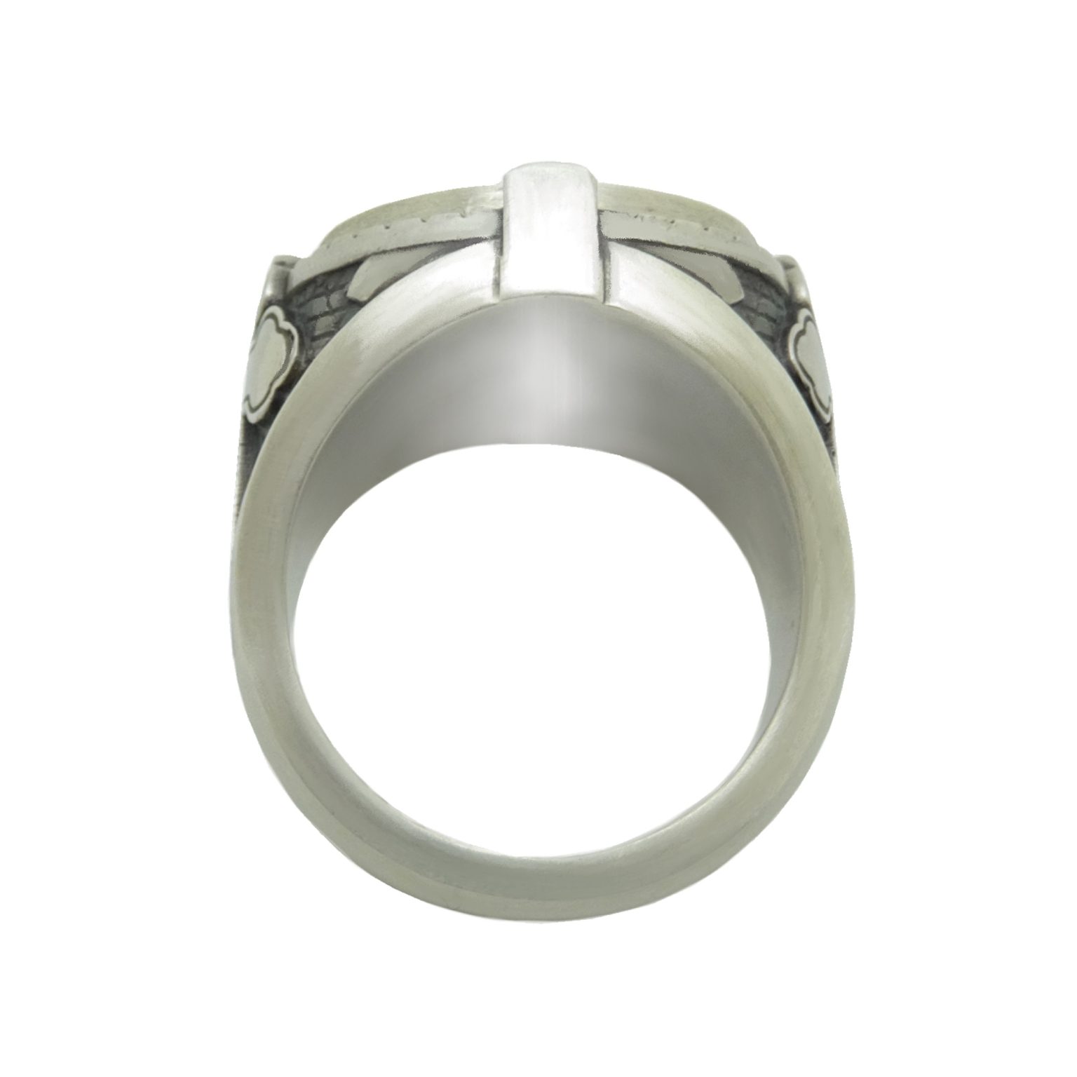 Holy Spirit Dove Solid inside Sterling Silver 925 Cross Men's Ring ...