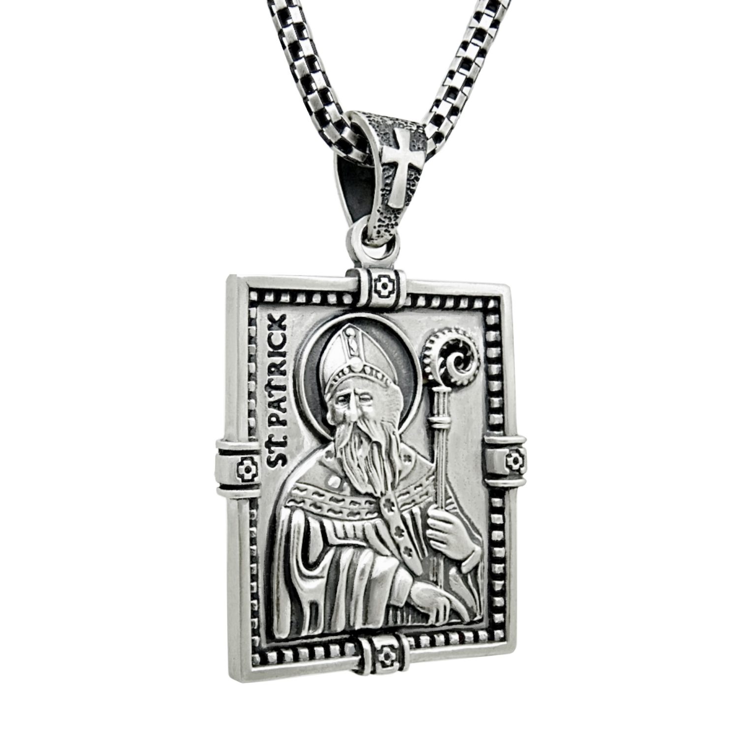 Saint Patrick Sterling Silver 925 Pendant with or without Chain ...