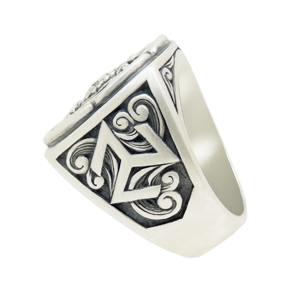 THE Medusa Triskelion Sicilian TRINACRIA STERLING SILVER 925 MENS RING ...