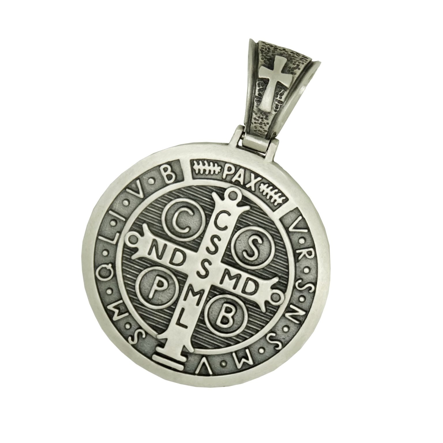 Sterling silver Handmade Christian/Roman Catholic "Saint Benedict ...
