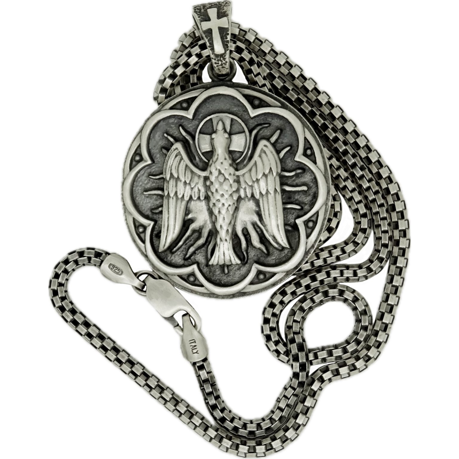 Sterling Silver 925 Dove of the Holy Spirit Christian, Roman Catholic ...