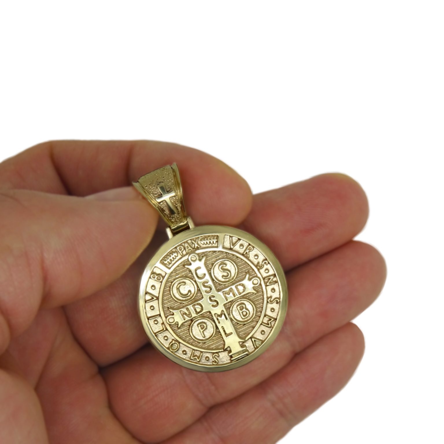 Huge And Heavy SECRETIUM 10K SOLID GOLD Men's "Saint Benedict" Pendant ...