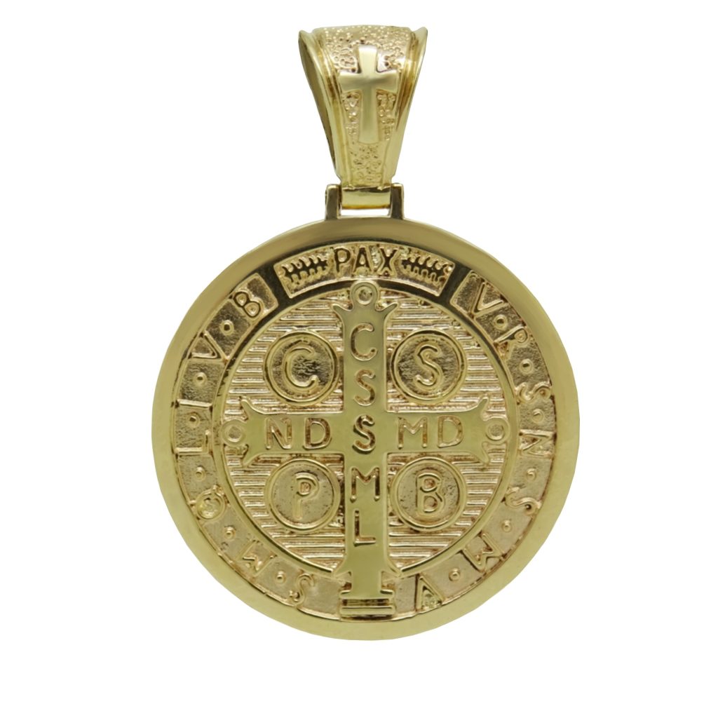 Huge And Heavy SECRETIUM 10K SOLID GOLD Men's "Saint Benedict" Pendant ...
