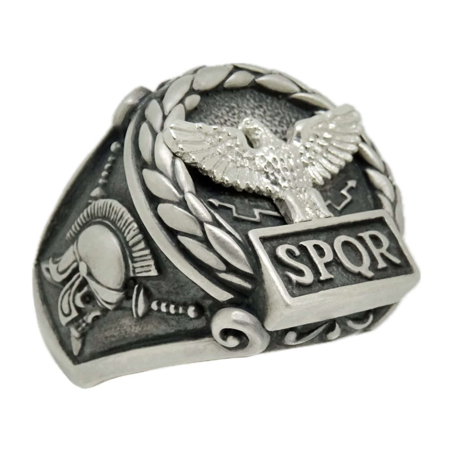 Handcrafted Sterling Silver 925 Custom Made Roman Empire Eagle SPQR ...
