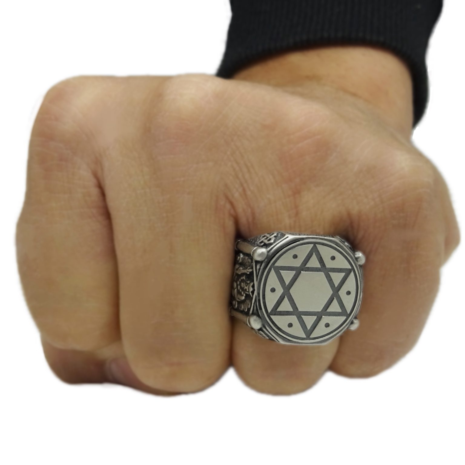 Star of David Sterling Silver 925 Men's Ring - Secret Seal of King ...
