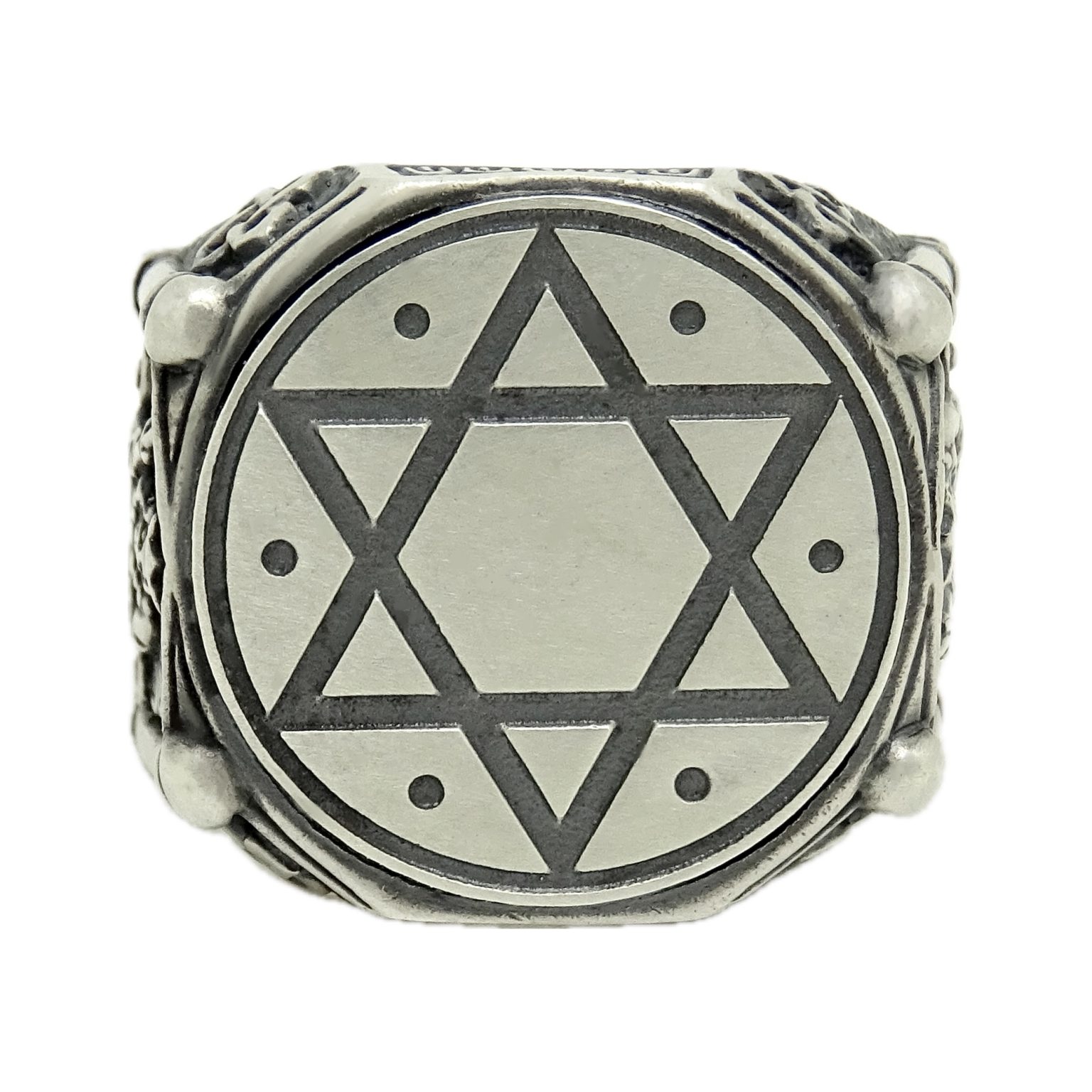 Star of David Sterling Silver 925 Men's Ring - Secret Seal of King ...