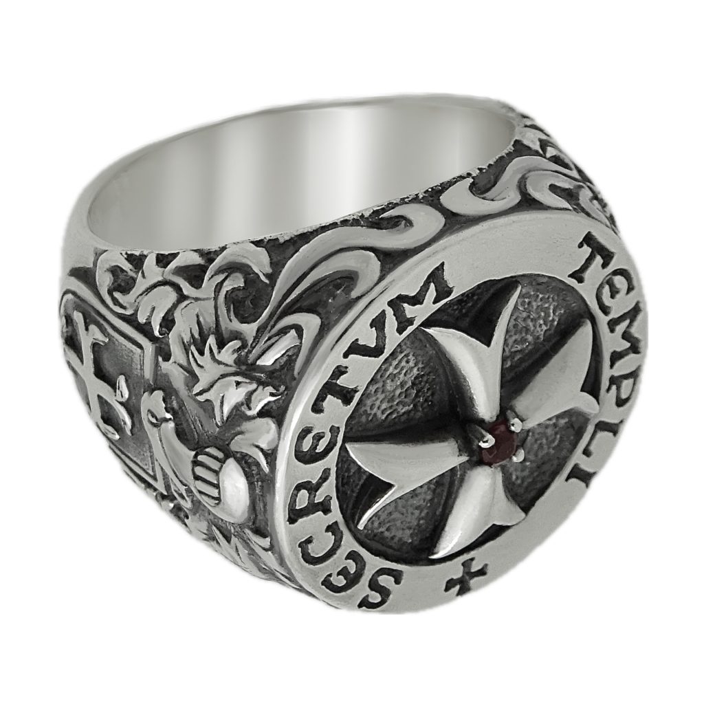 Exquisite Knight Templar Maltese Cross Men's Ring in Sterling Silver ...