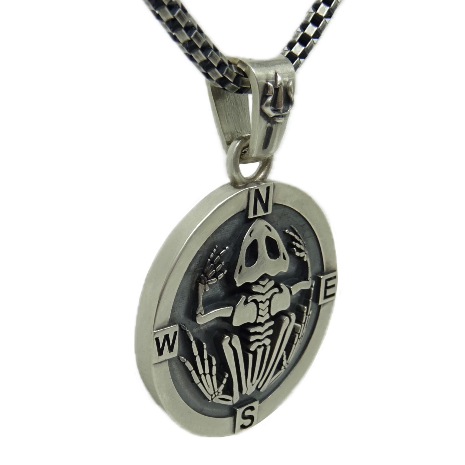 Frogman Sterling Silver 925 Men's Compass Pendant – Combat Diver Scuba ...