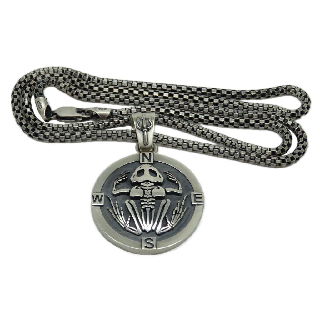 Frogman Sterling Silver 925 Men's Compass Pendant – Combat Diver Scuba ...