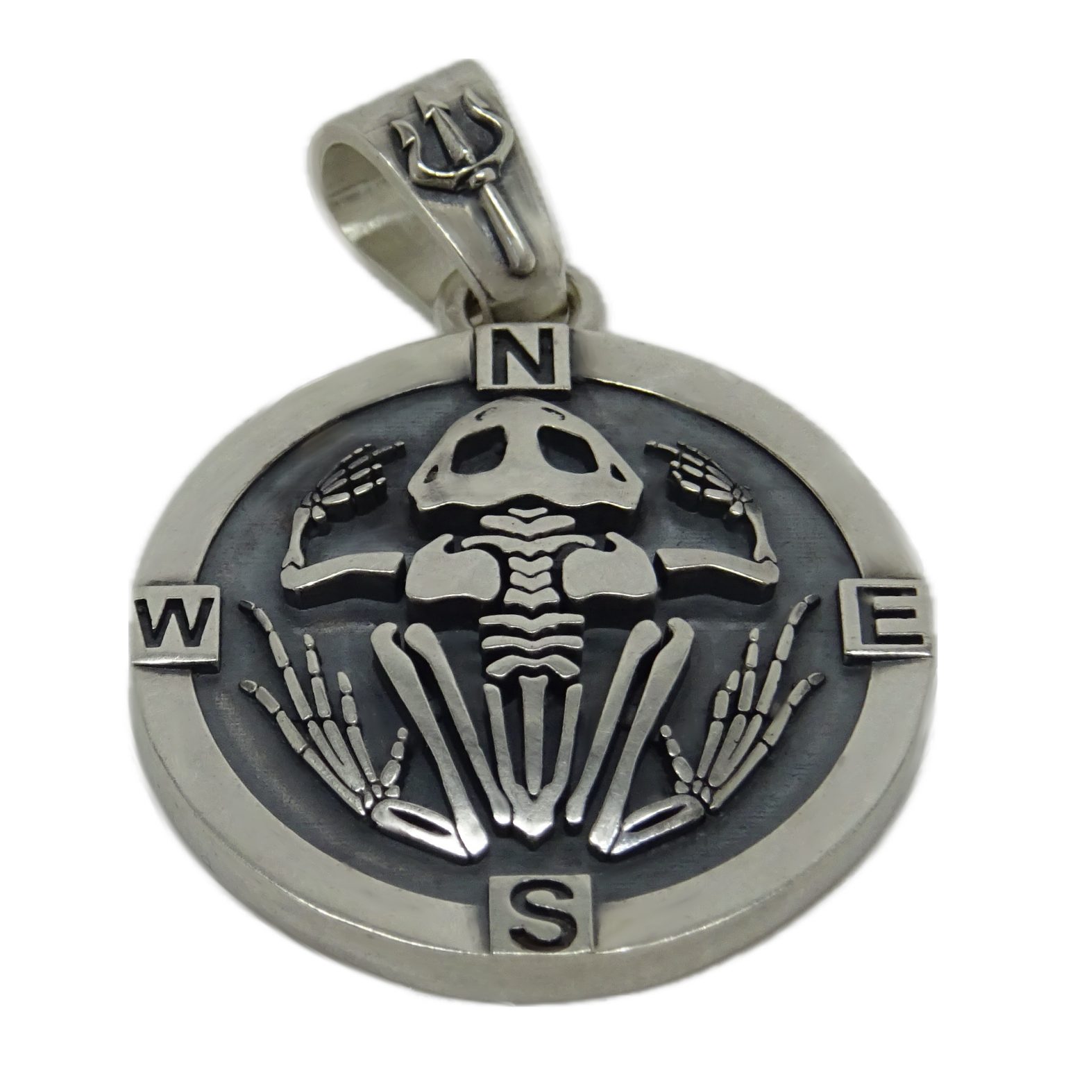 Frogman Sterling Silver 925 Men's Compass Pendant – Combat Diver Scuba ...